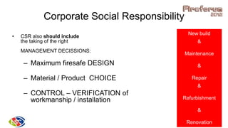 Fire safety in the sustainability assessment of buildings | PPT