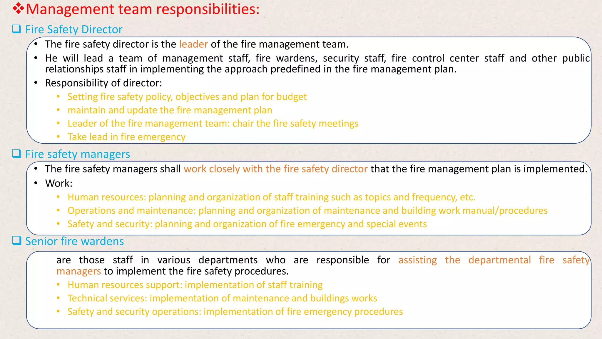 Fire safety management strategy | PPTX