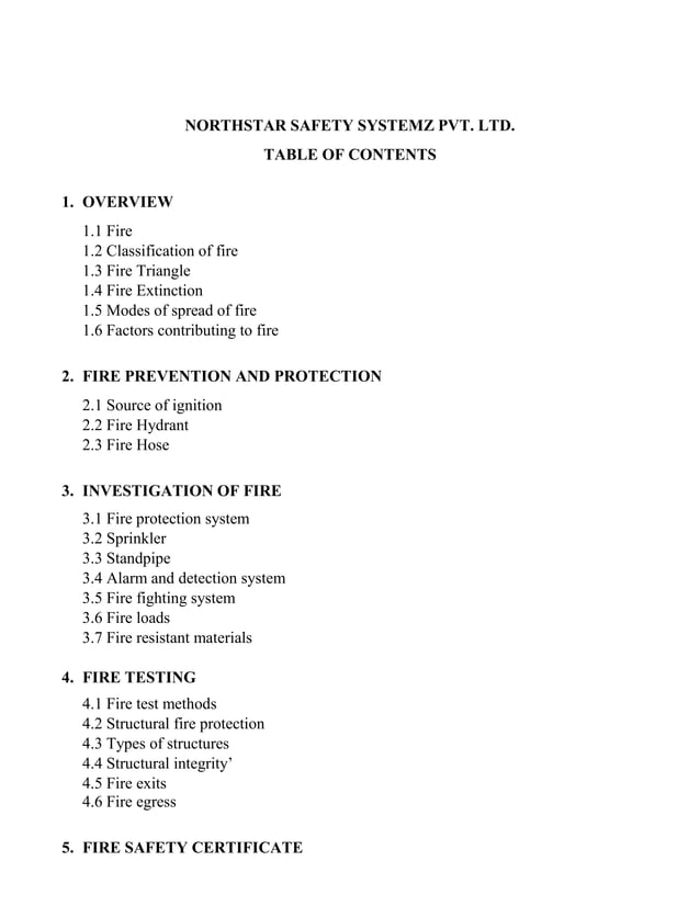 Fire safety manual | PDF