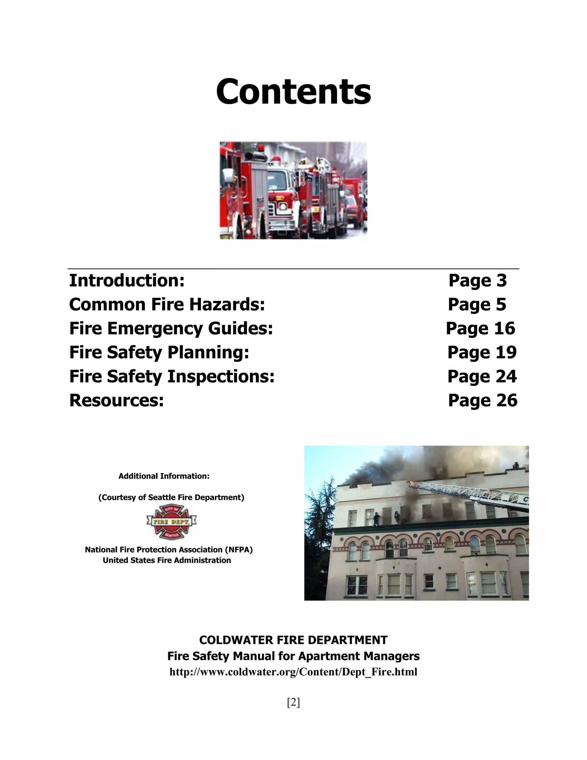 Fire safety manualforaptmgrs | PDF