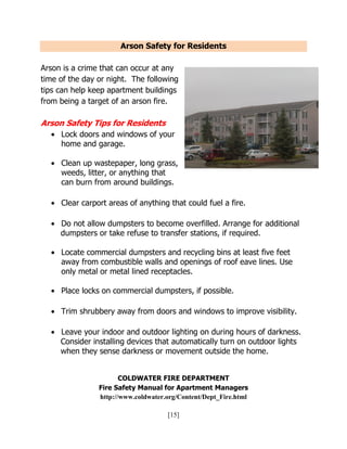 Fire safety manualforaptmgrs | PDF