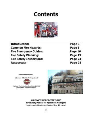 Fire safety manualforaptmgrs | PDF