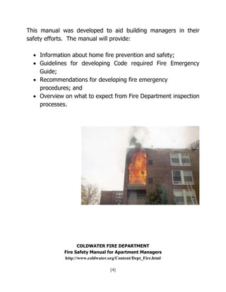 Fire safety manualforaptmgrs | PDF