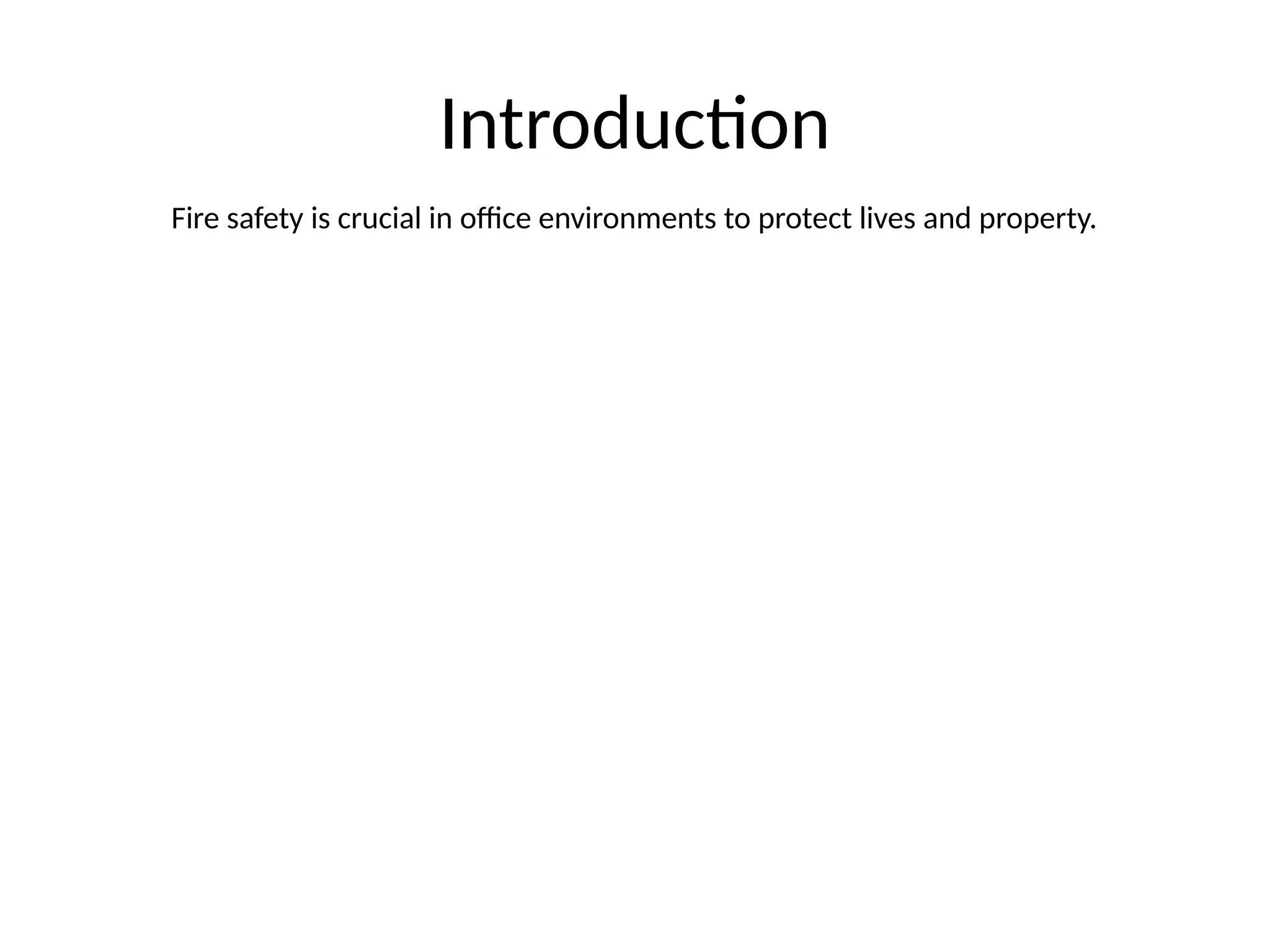 Fire safety plan for office environments | PPTX
