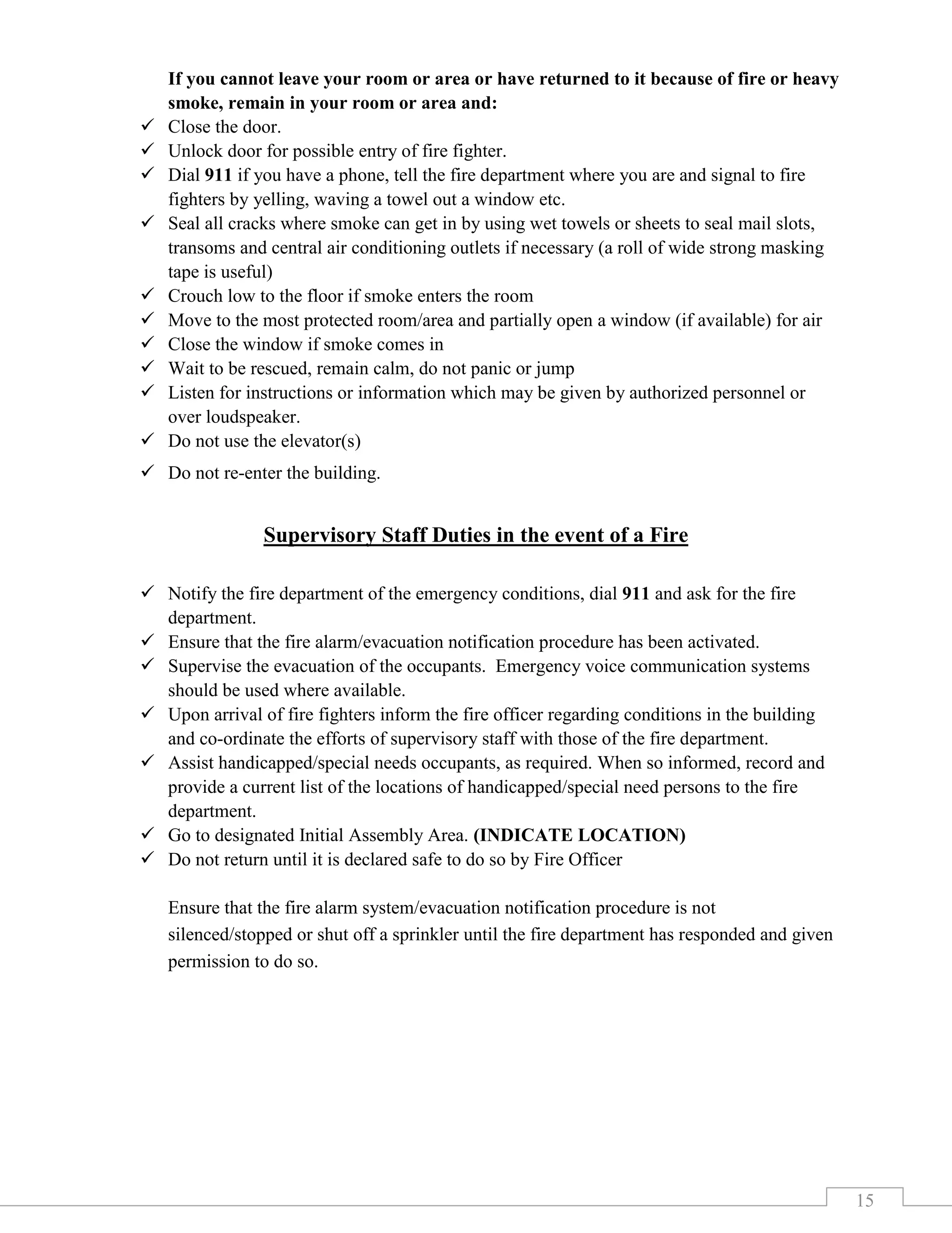 Fire safety plan assembly occupancy | PDF | Indoor Environmental ...