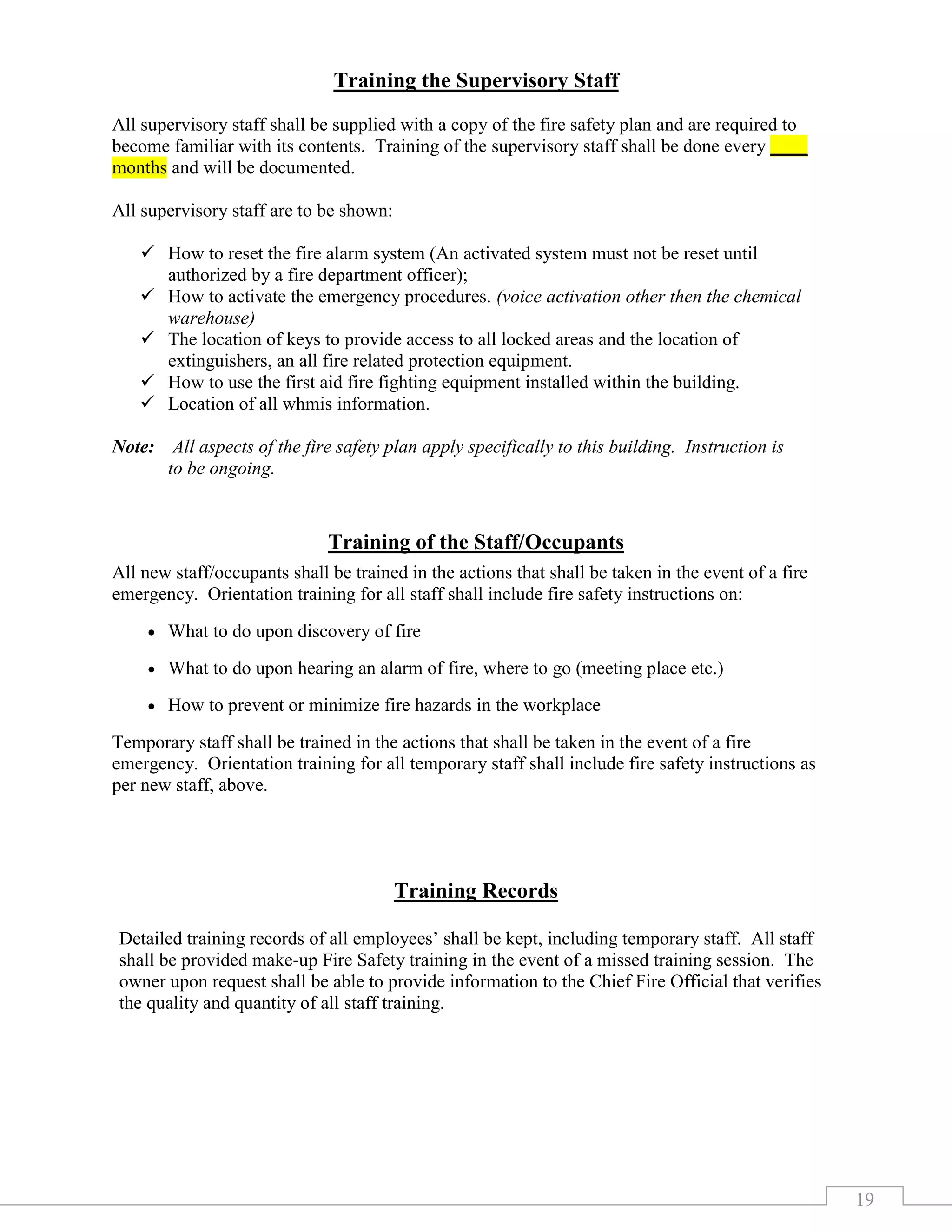 Fire safety plan assembly occupancy | PDF | Indoor Environmental ...