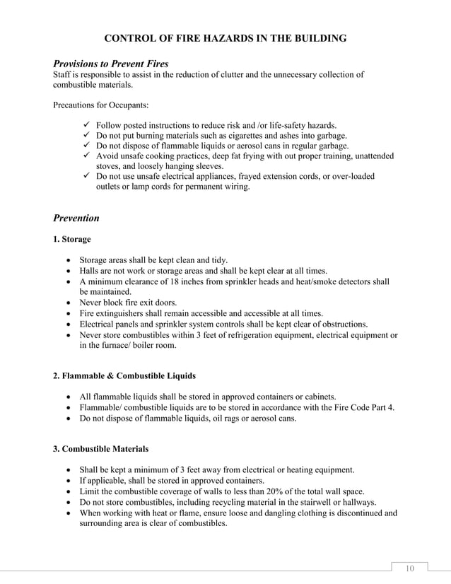 Fire safety plan assembly occupancy | PDF | Indoor Environmental ...