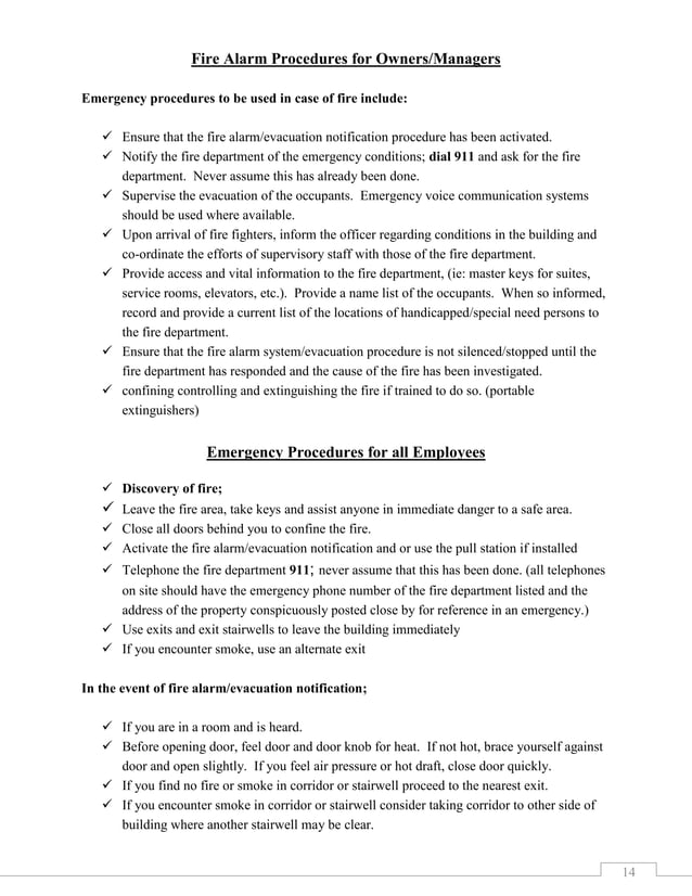 Fire safety plan assembly occupancy | PDF | Indoor Environmental ...