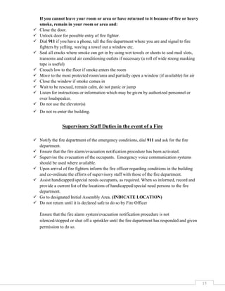 Fire safety plan assembly occupancy | PDF | Indoor Environmental ...