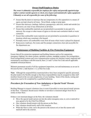 Fire safety plan assembly occupancy | PDF | Indoor Environmental ...