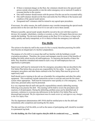 Fire safety plan assembly occupancy | PDF | Indoor Environmental ...