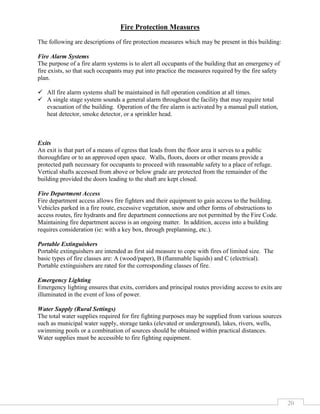 Fire safety plan assembly occupancy | PDF | Indoor Environmental ...