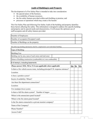 Fire safety plan assembly occupancy | PDF | Indoor Environmental ...