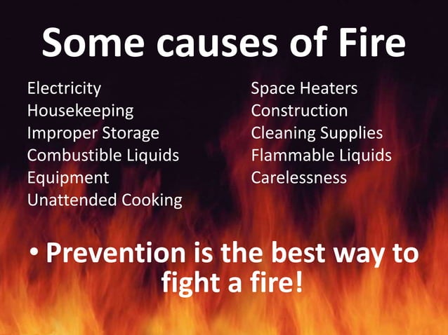 Fire Safety Preparedness 3 12 13