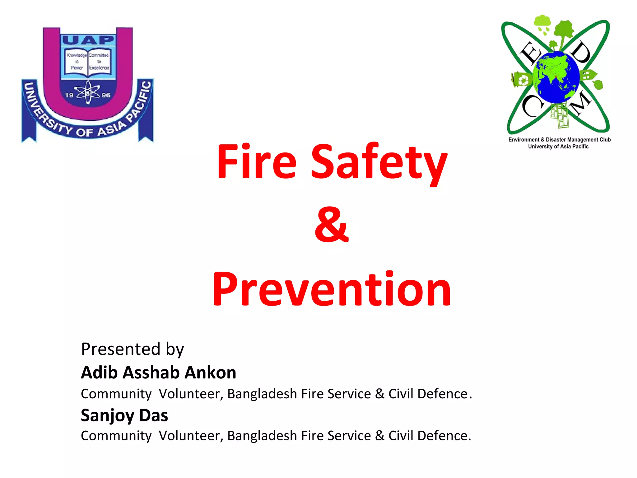 Fire safety presentation | PPT