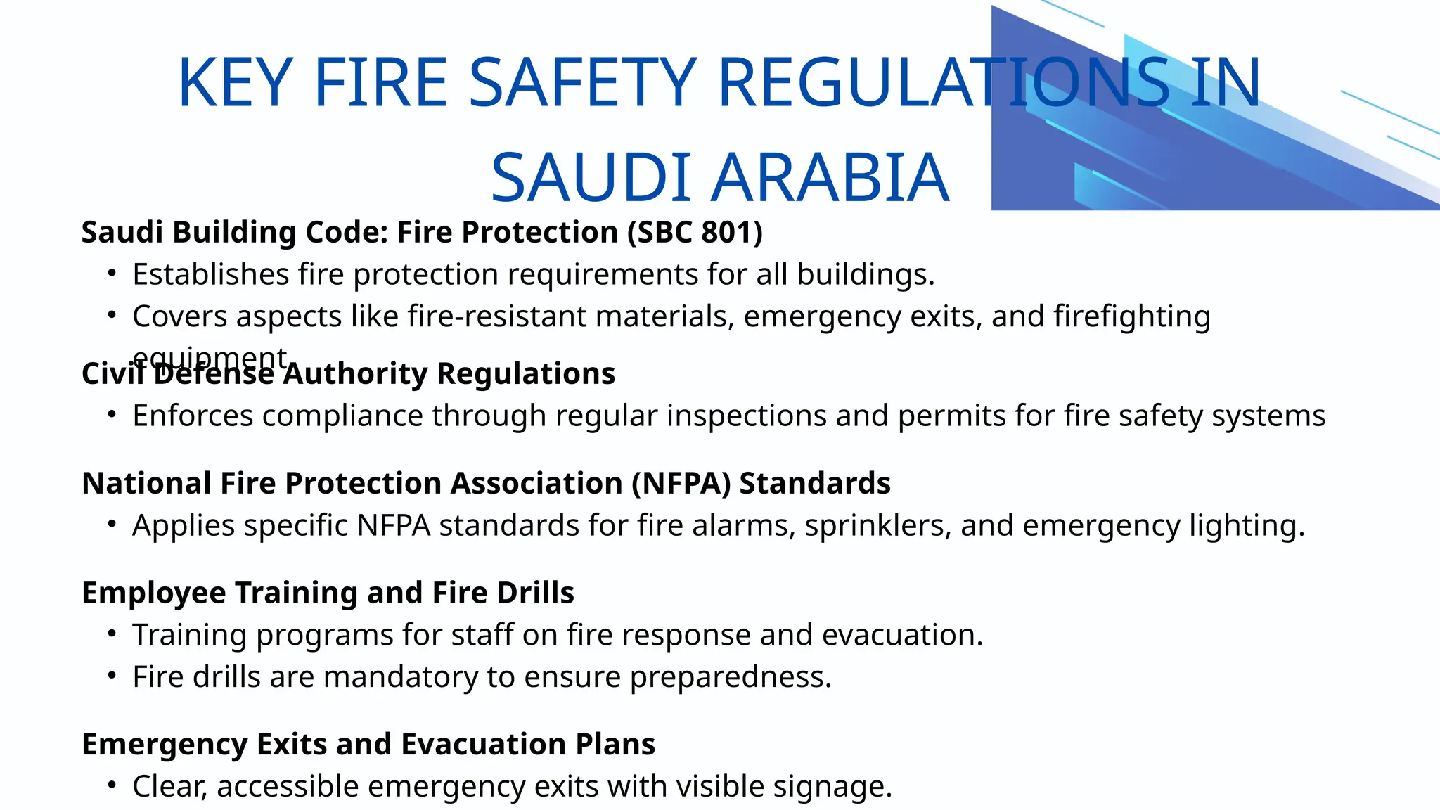 Fire Safety Regulations in Saudi Arabia : What every business owners ...