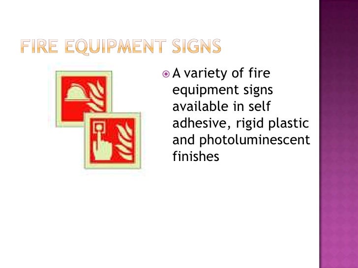 Fire safety signs
