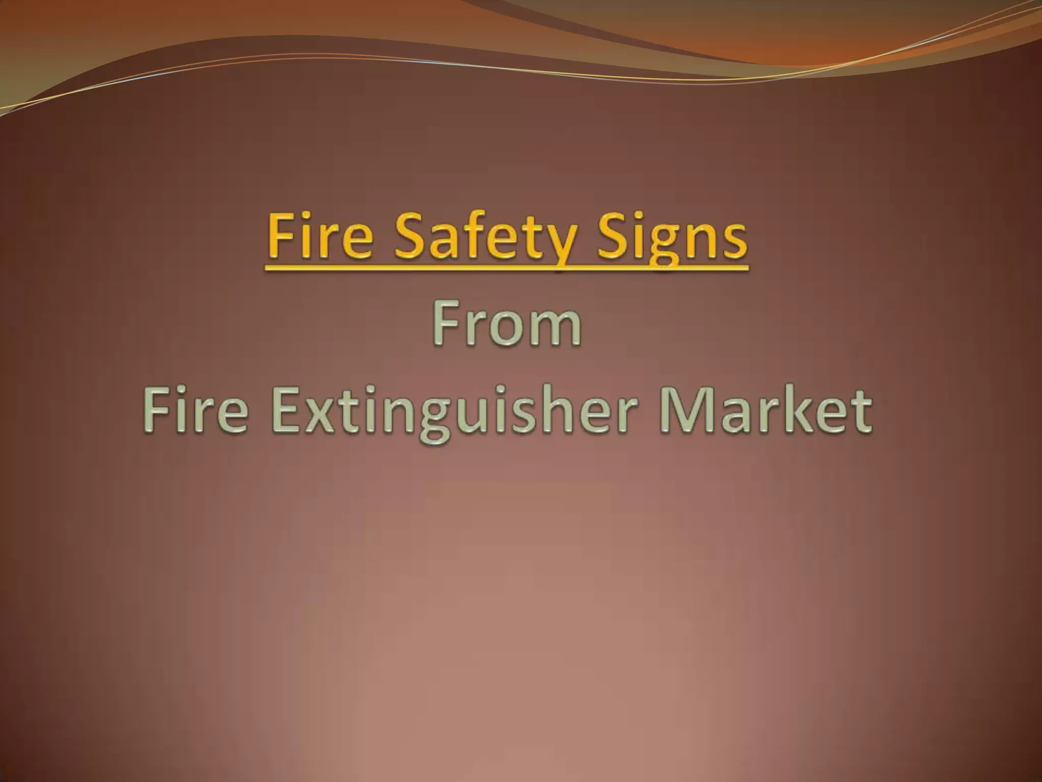 Fire safety signs | PPT