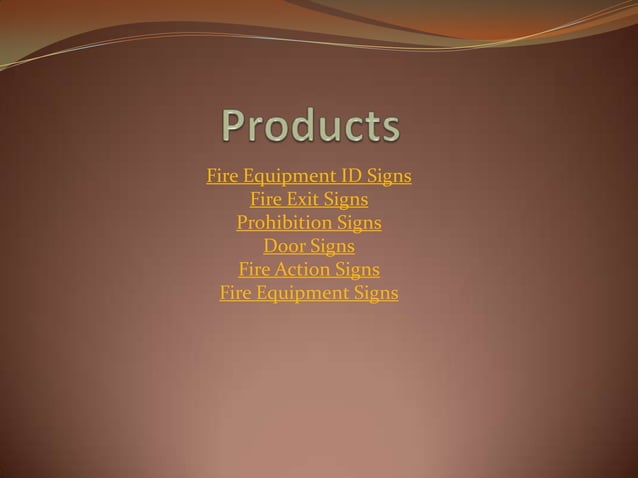 Fire safety signs | PPT