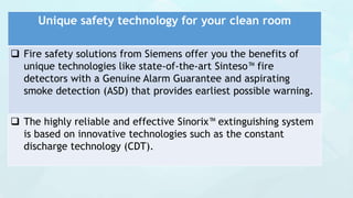 Fire safety solutions for clean rooms. | PPTX