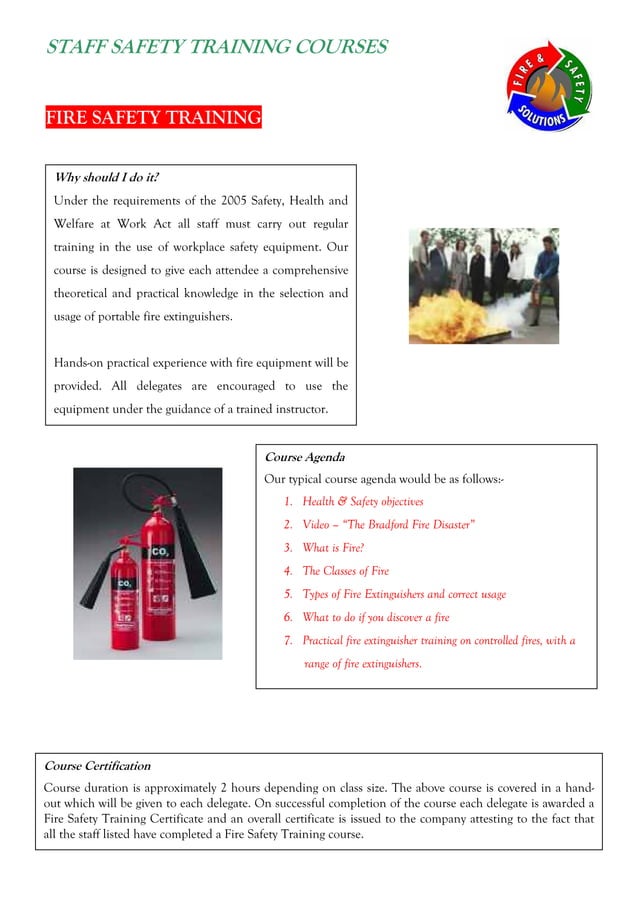 Fire Safety Training | PDF