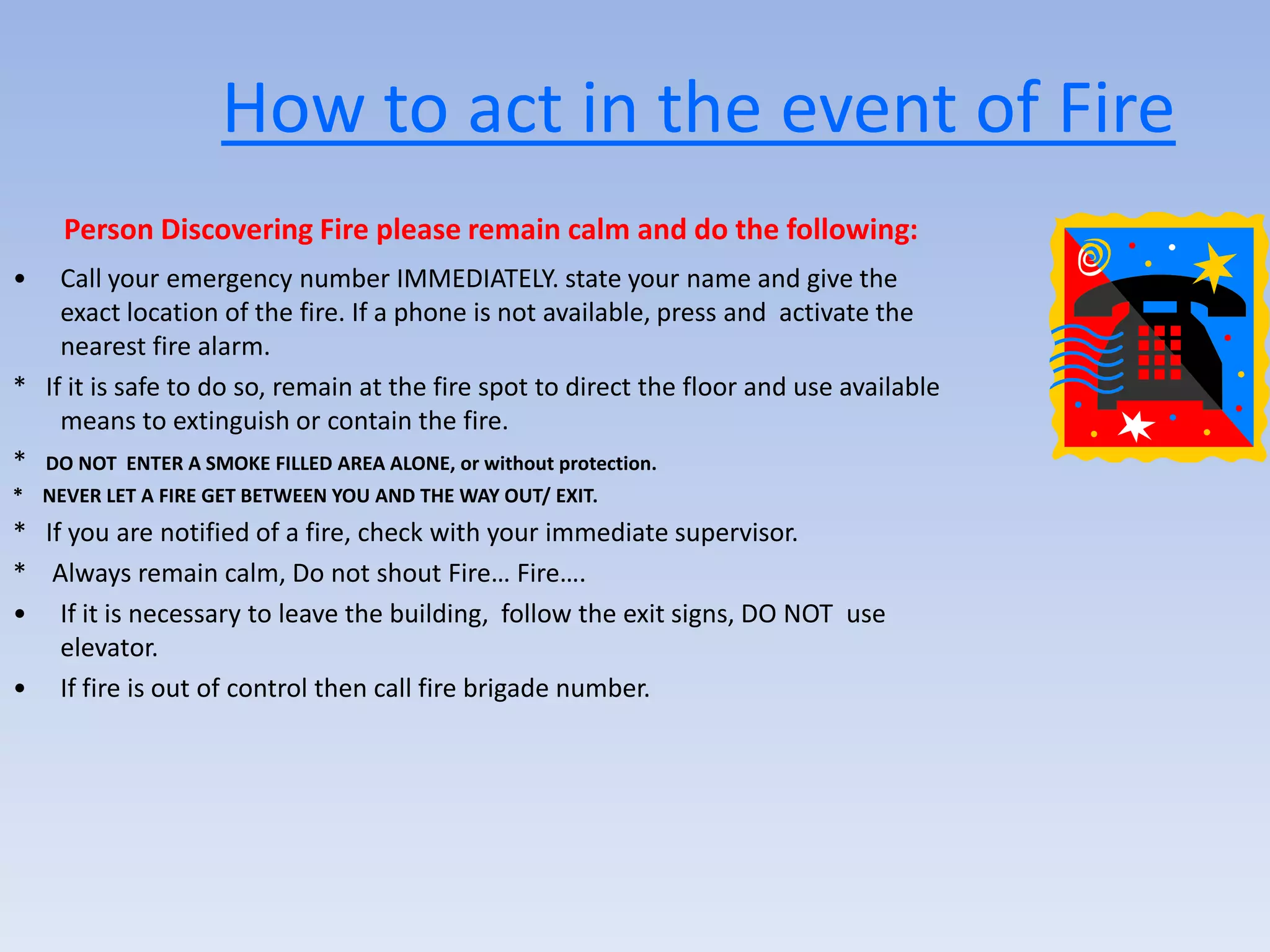 Fire & safety training | PPTX