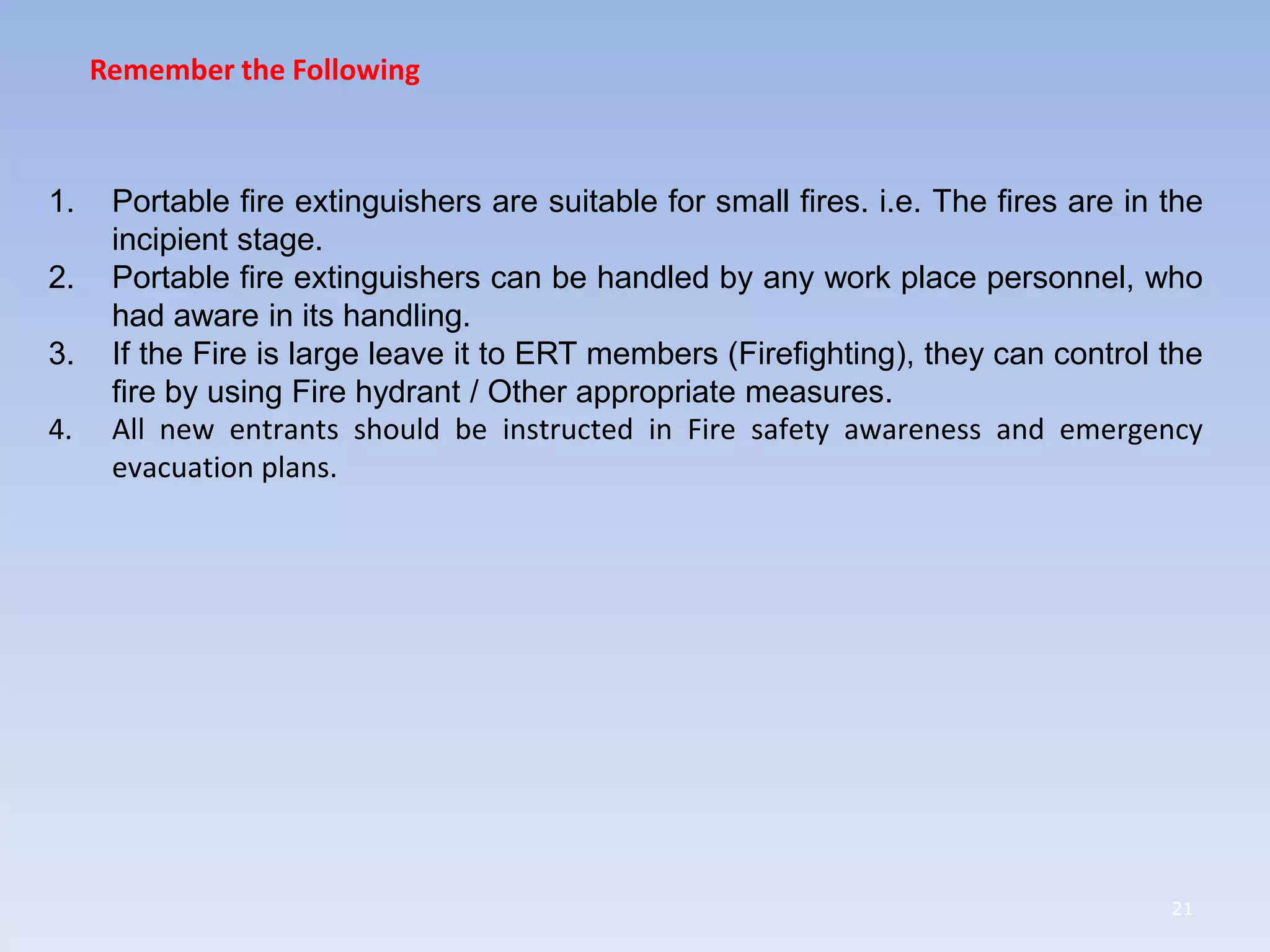 Fire & safety training | PPTX