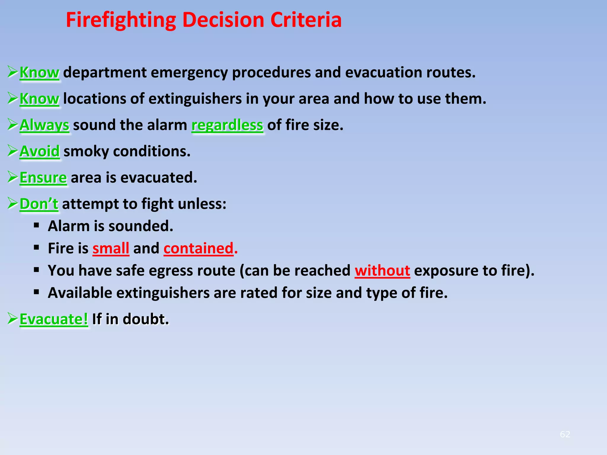 Fire & safety training | PPTX