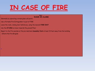 Fire & safety training | PPTX