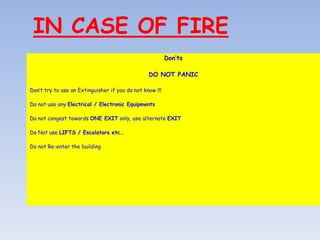 Fire & safety training | PPTX