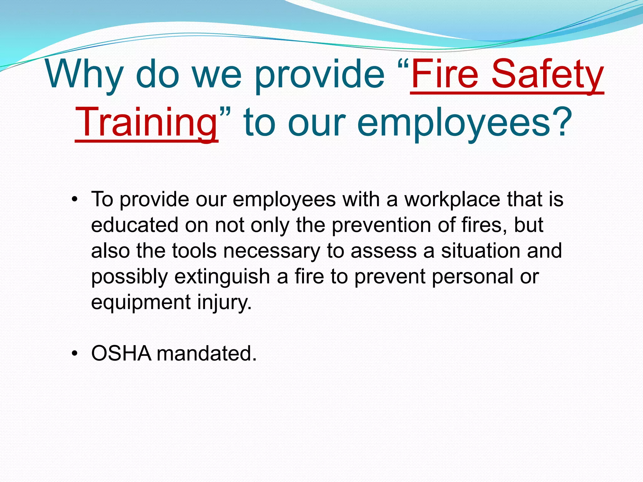 Fire Extinguisher safety training | PPTX