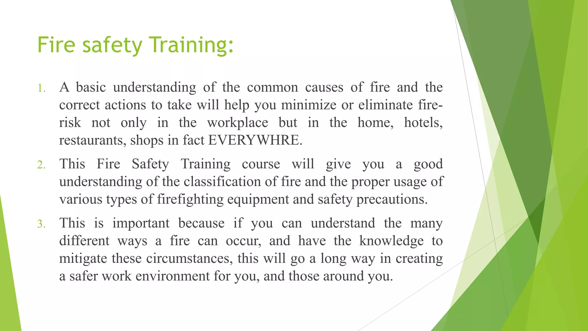 Fire safety training | PPSX