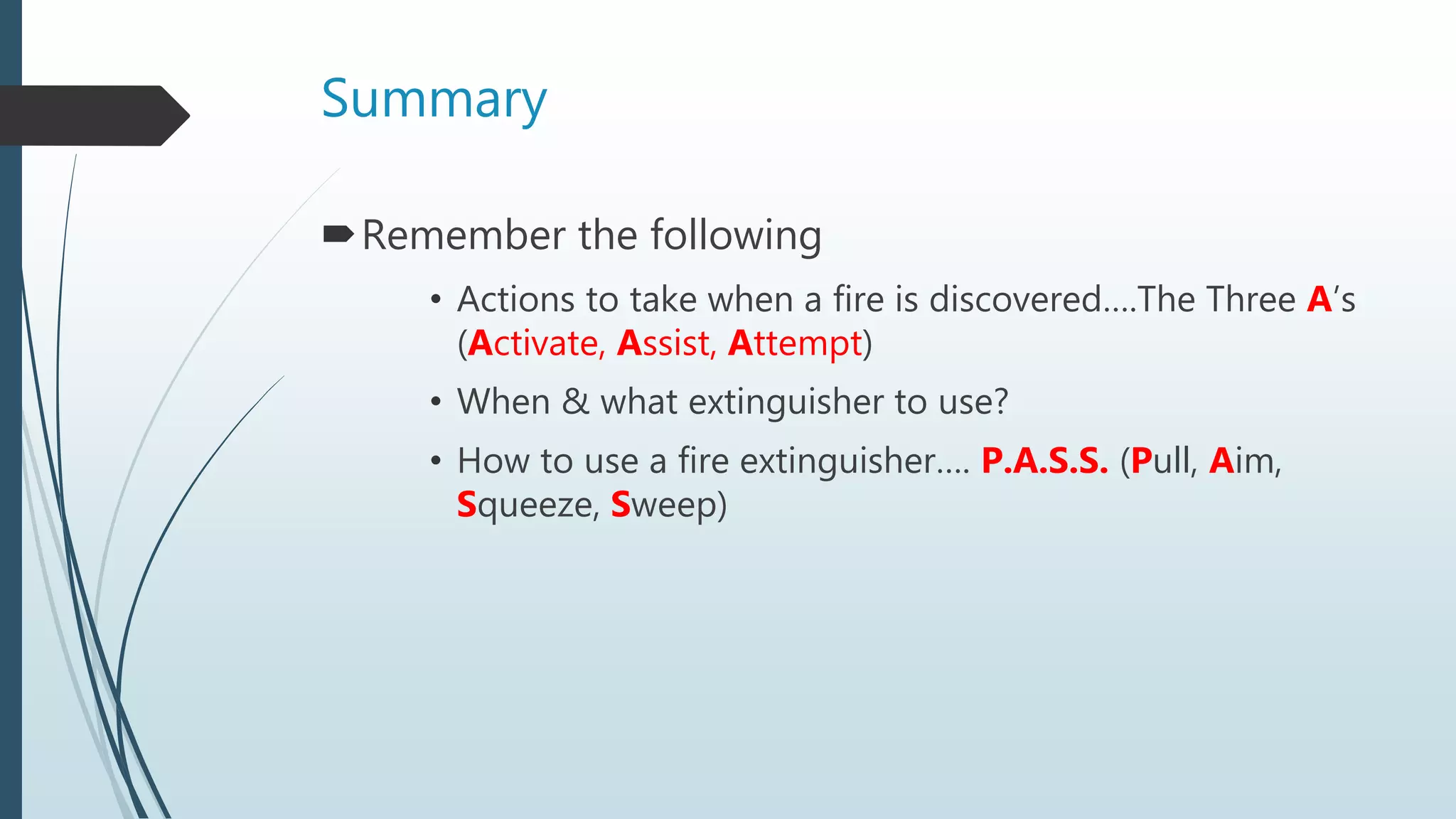 Fire Safety Training Presentation | PPTX