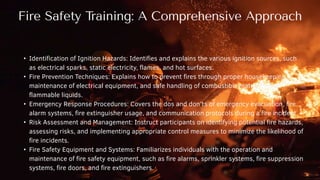 Fire Safety Training Ensuring Safety and Awareness | PPTX