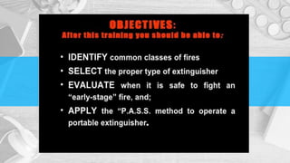 Fire safety training module | PPTX