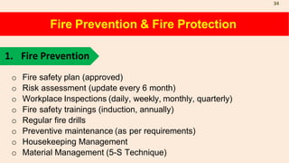 FIRE PREVENTION AND FIRE PROTECTION SAFETY TRAINING PPT | PPTX