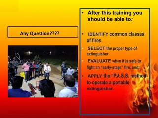 Fire safety training | PDF