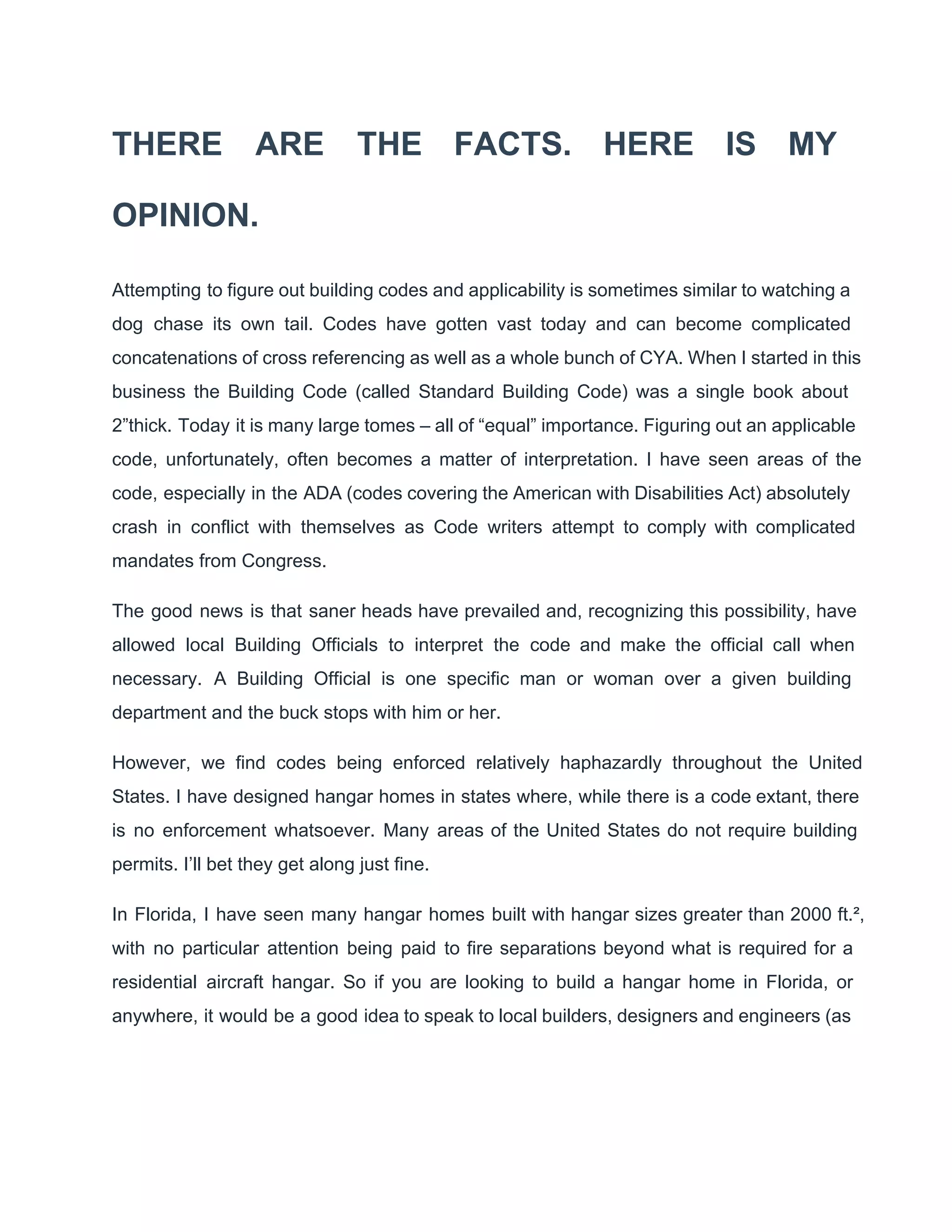 Fire separation requirements in hangar home design and construction | PDF