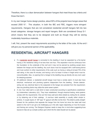 Fire separation requirements in hangar home design and construction | PDF
