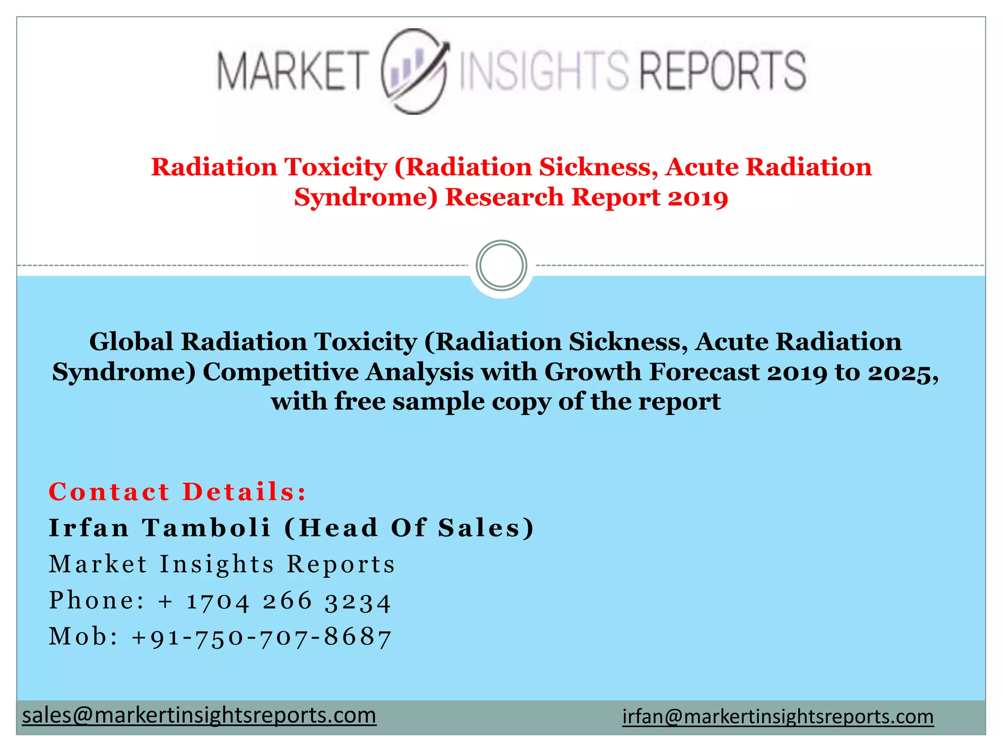 Radiation Toxicity (Radiation Sickness, Acute Radiation Syndrome ...