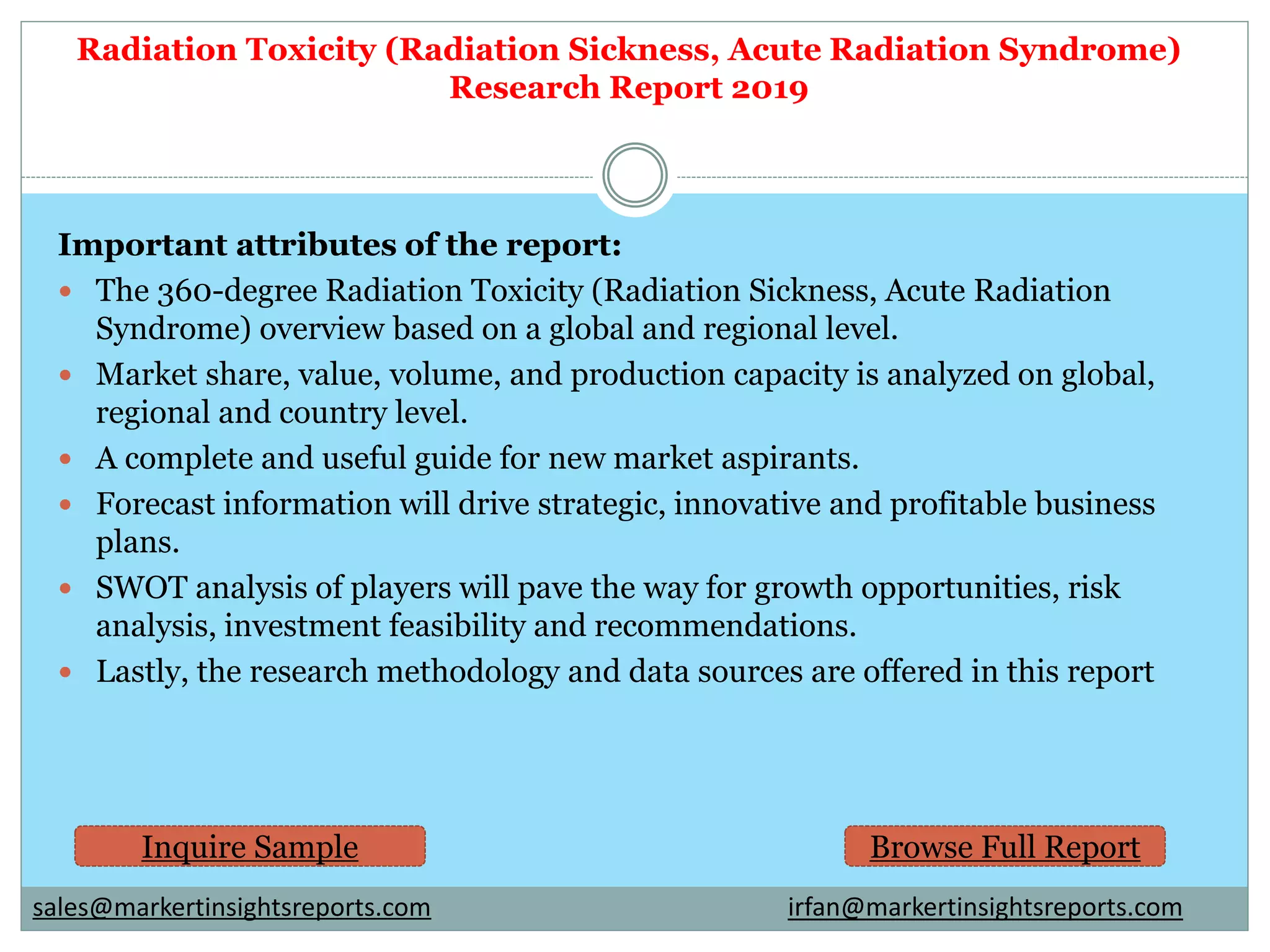 Radiation Toxicity (Radiation Sickness, Acute Radiation Syndrome ...
