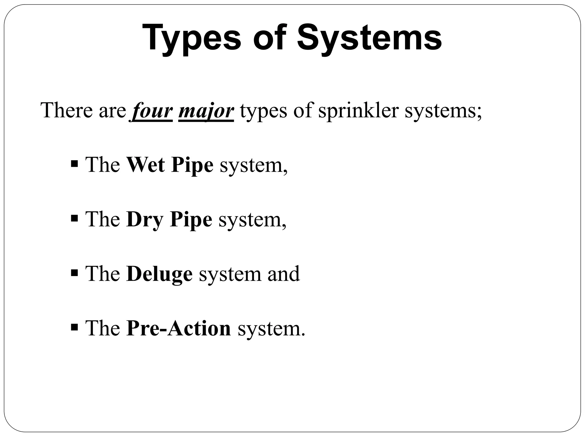 Fire sprinkler systems | PPT