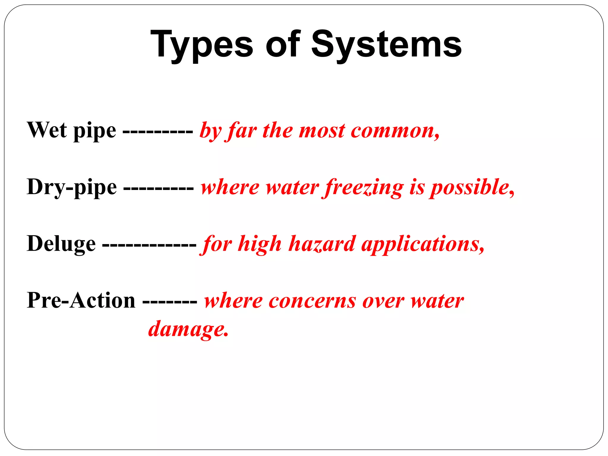 Fire sprinkler systems | PPT