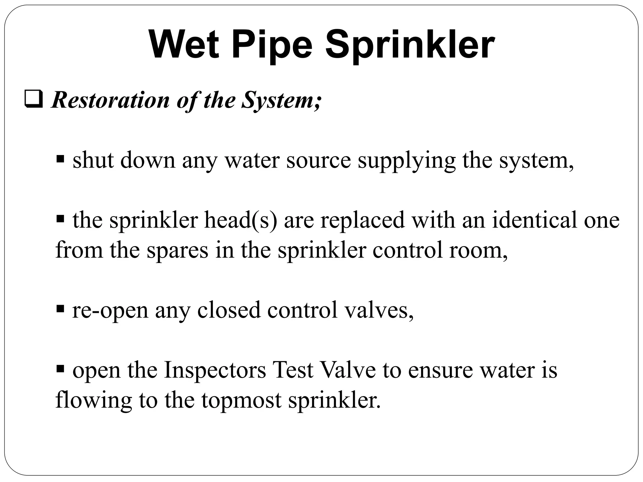 Fire sprinkler systems | PPT