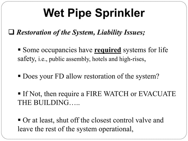 Fire sprinkler systems | PPT