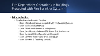Fire Sprinkler Systems for firefighters Overview | PPTX