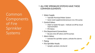 Fire Sprinkler Systems for firefighters Overview | PPTX