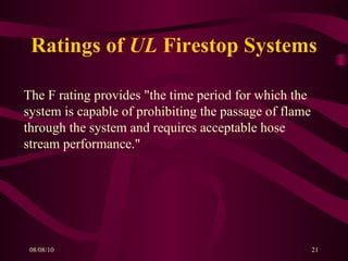 Firestopping info | PPT