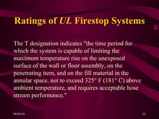 Firestopping info | PPT