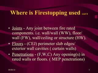 Firestopping info | PPT